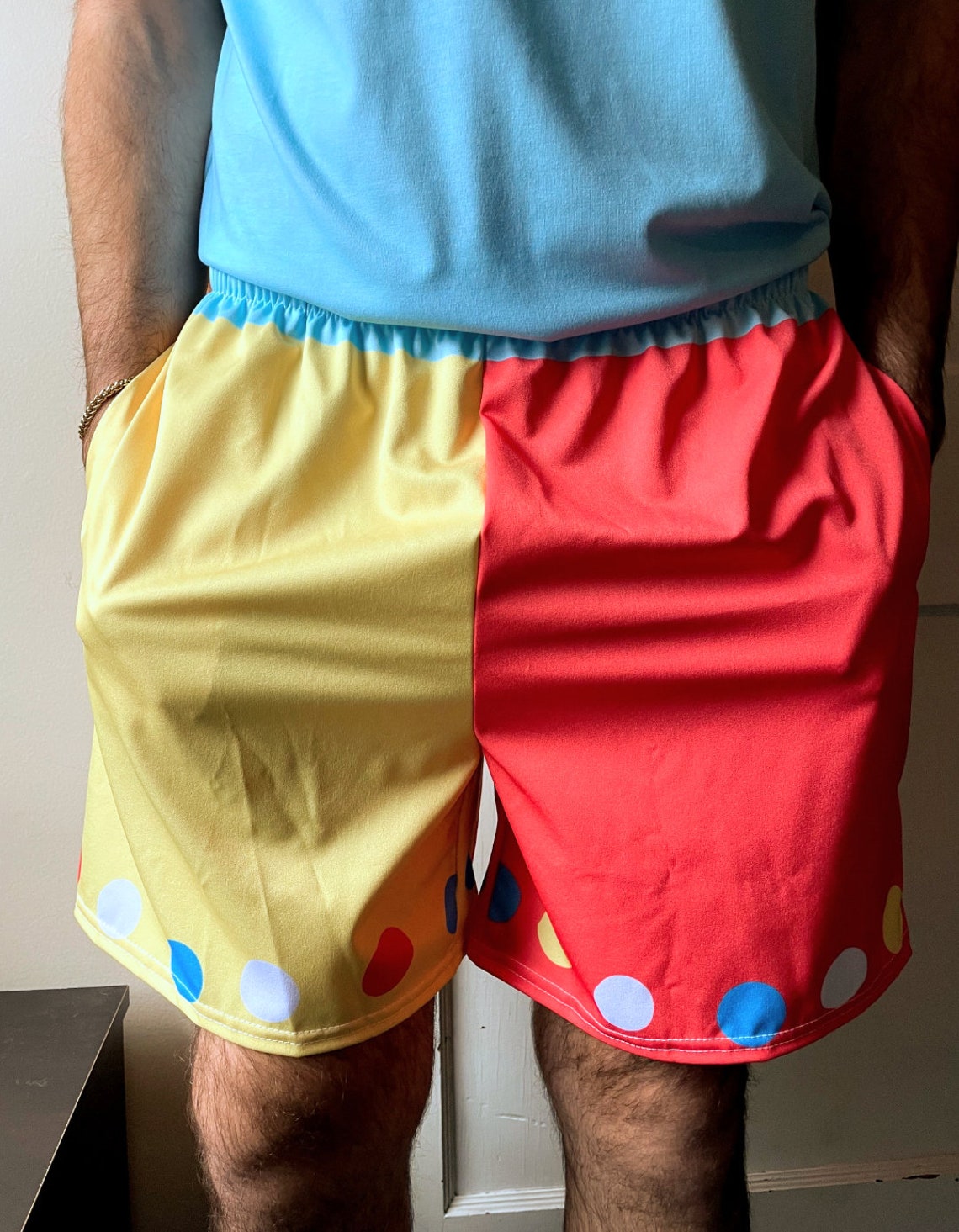 Big Top Circus Clowncore Shorts - Kidcore Men's Sized Colorblock ...