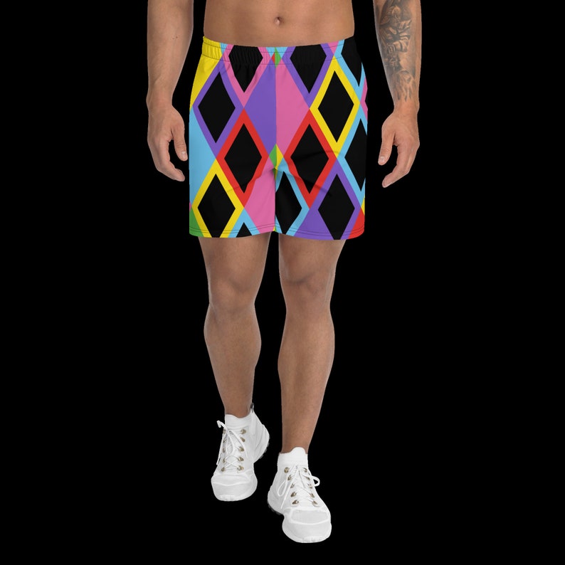 Clowncore Jester Shorts Bold Diamond Pattern Unisex Men's - Etsy