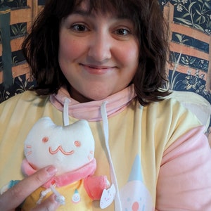 Cute Noodlecat Plushie With Removable Hoodie | Positivity Gift | Have a ...