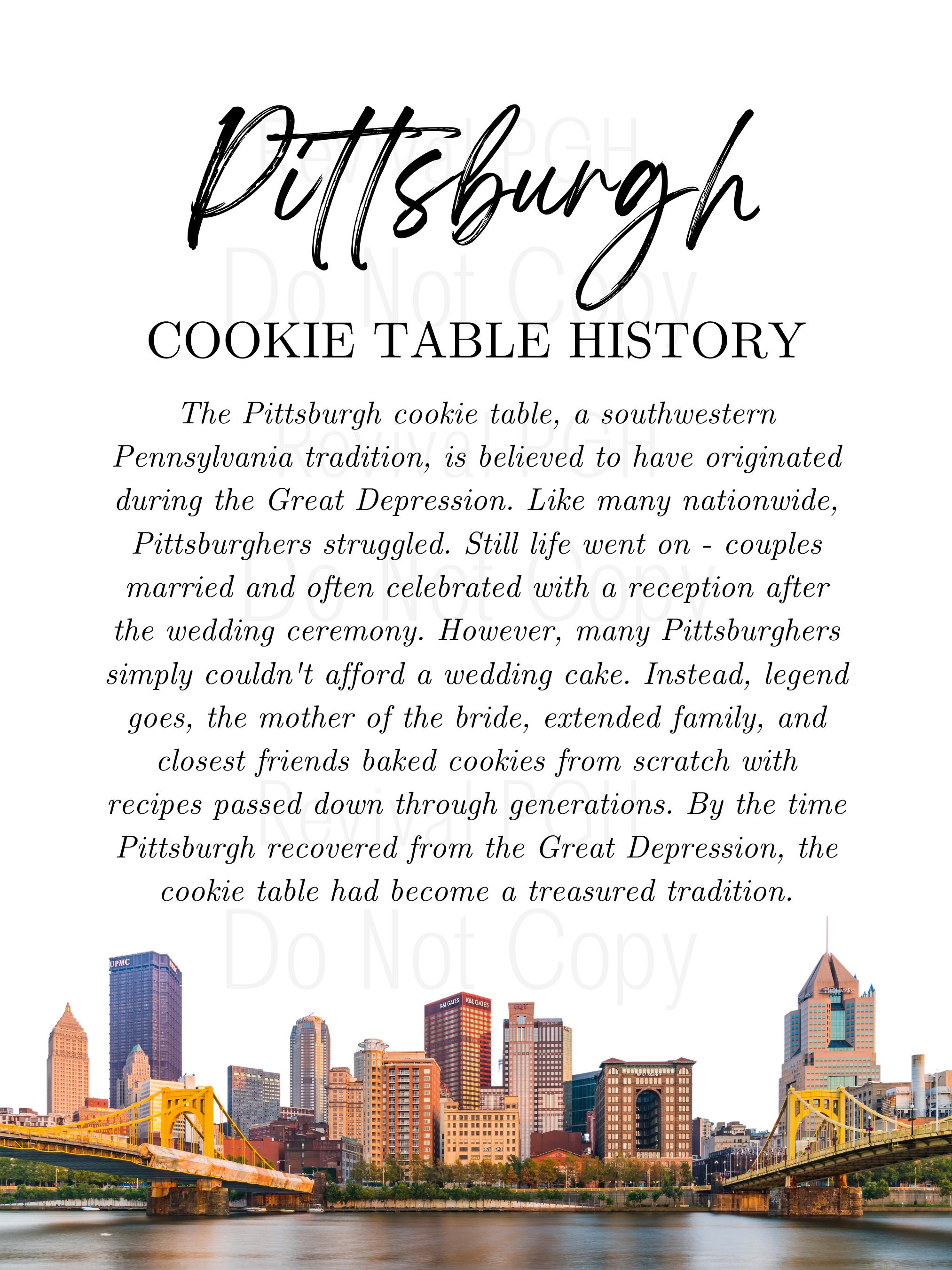 Pittsburgh Cookie Table Wedding Tradition Sign - Etsy