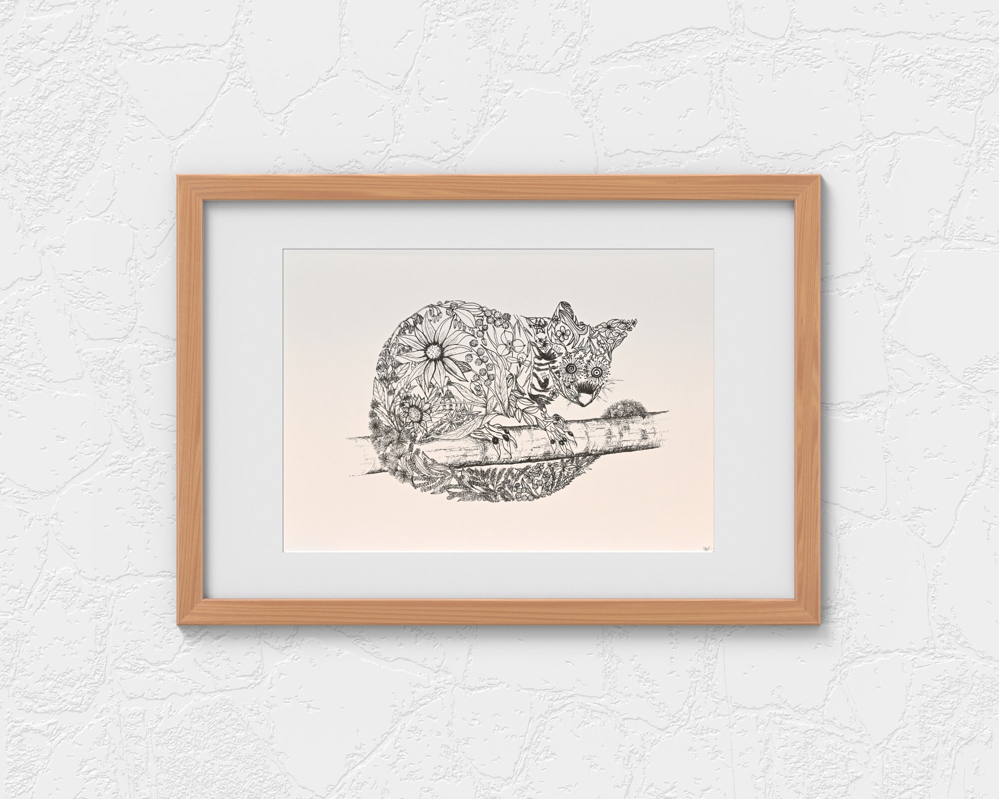 Australian Animals Line Drawing Australian Native Flowers Art Hand ...