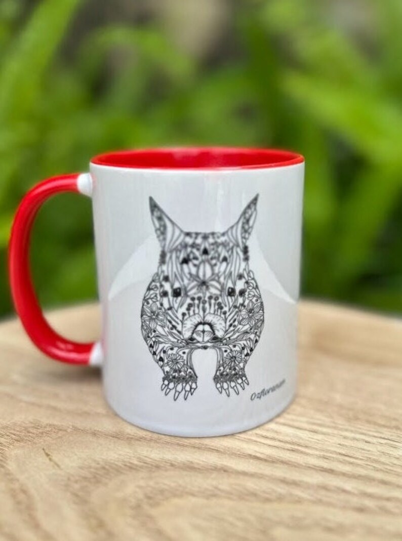 Wombat Coffee Mug Australian Animals Australian Art Flower Mug Mothers ...