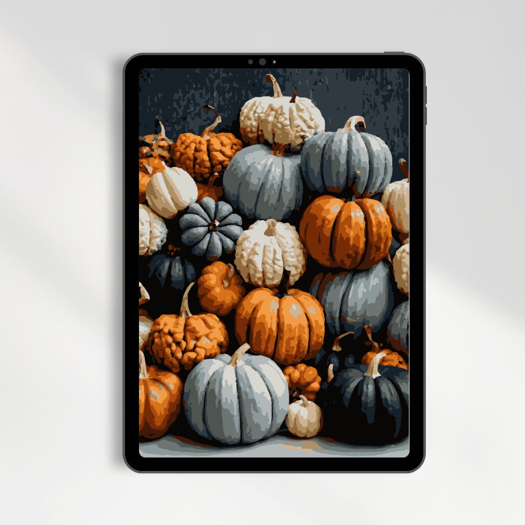 Digital Paint by Number Procreate Paint by Number Pumpkin Paint by ...