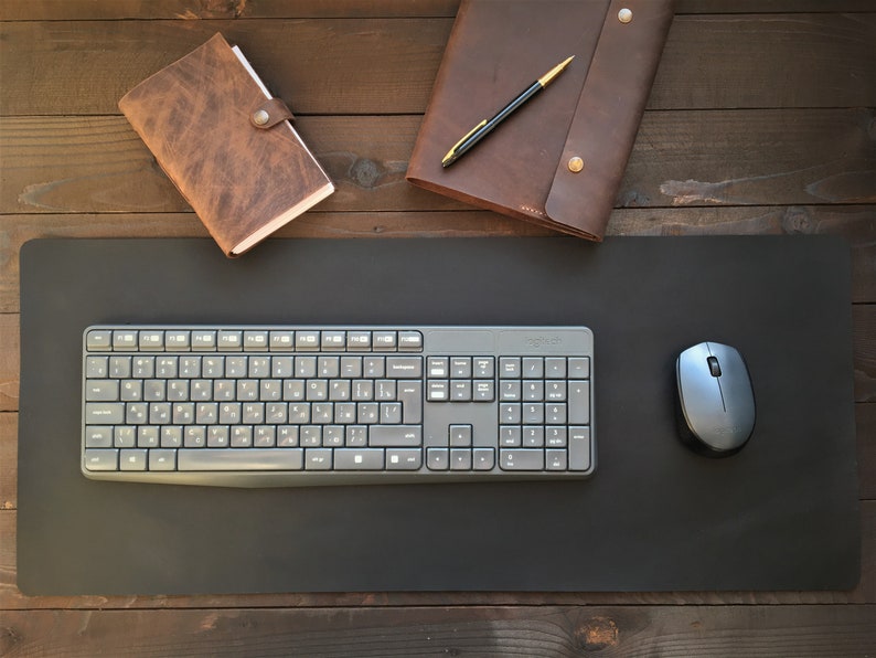 Handmade Leather Desk Mat for Writing, Laptop Use, or Office Decor - Etsy