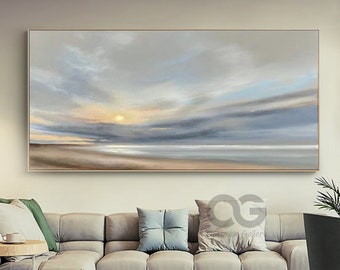 Large Beach Painting - Etsy