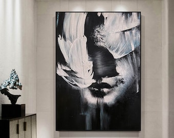 Large Faceless Portrait Painting Abstract Lady Painting Woman Face ...