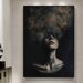 Large Woman Face Portrait Wall Art Abstract Lady Painting Woman Face ...