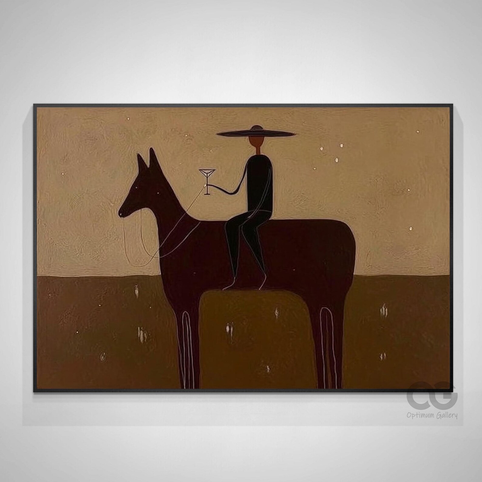 Abstract Rider Painting Faceless Man Oil Painting Japanese Western ...