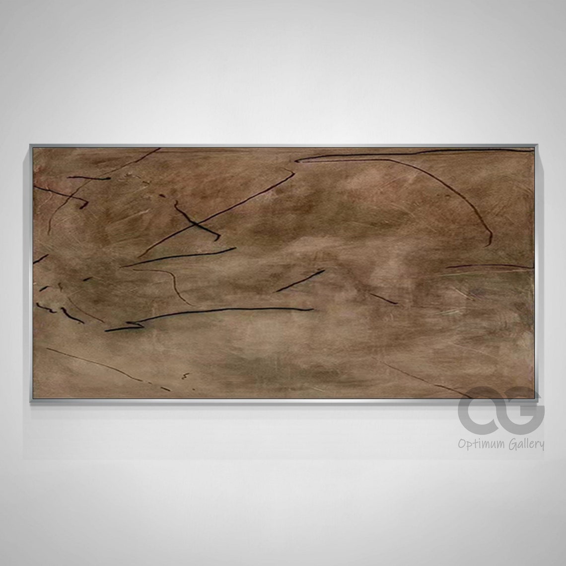Large Minimalist Brown Wall Art Original Brown Painting - Etsy