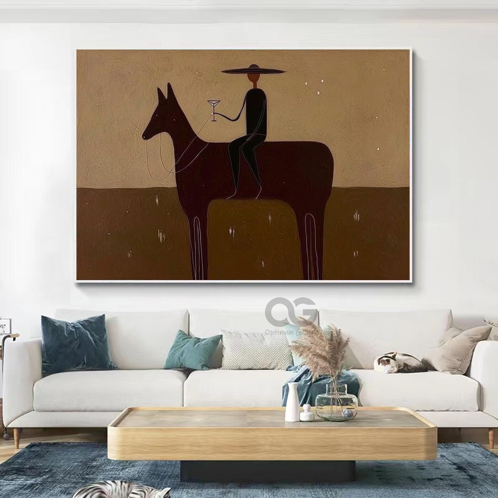 Abstract Rider Painting Faceless Man Oil Painting Japanese Western ...