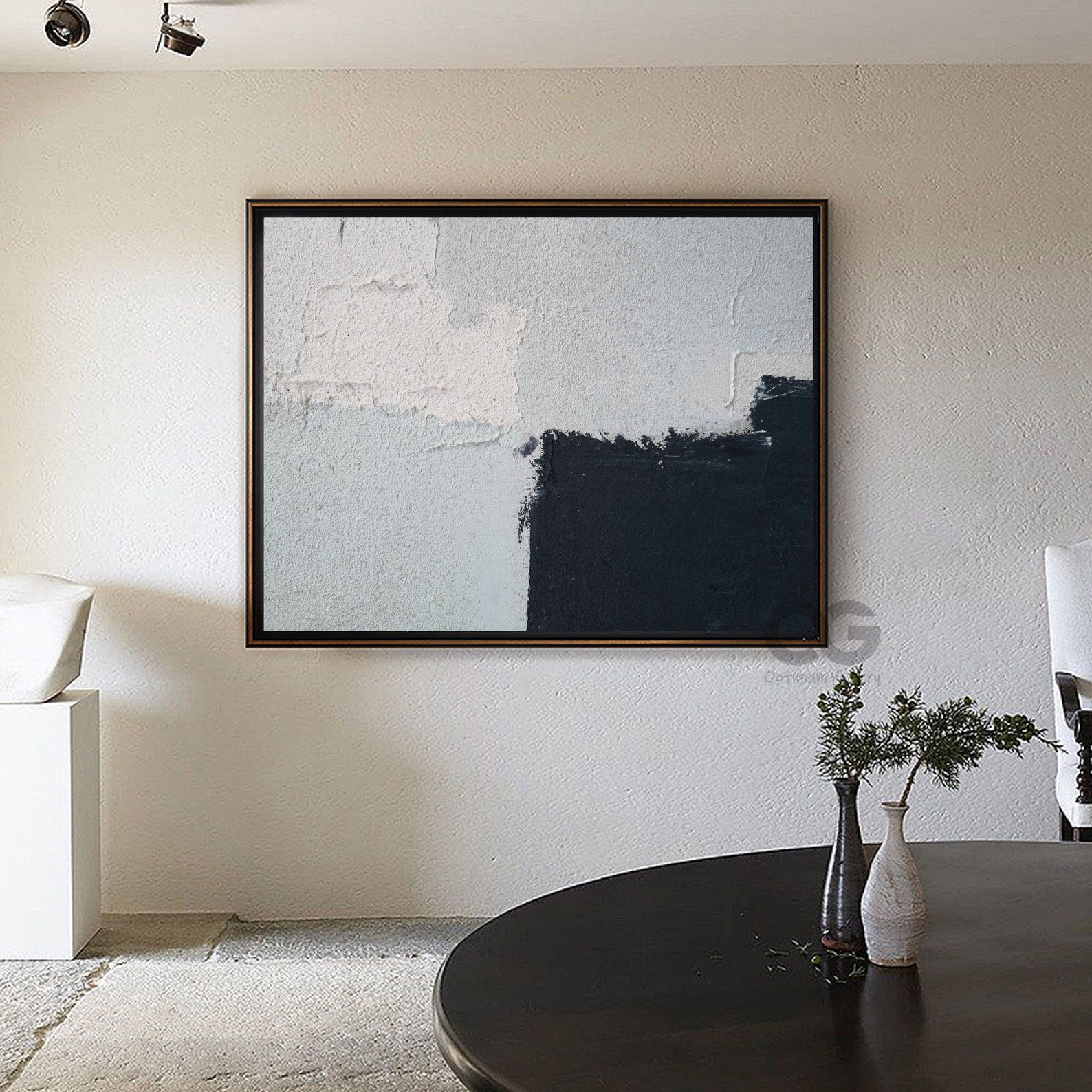 Large Modern Minimalist Abstract Art Handpainted Original | Etsy