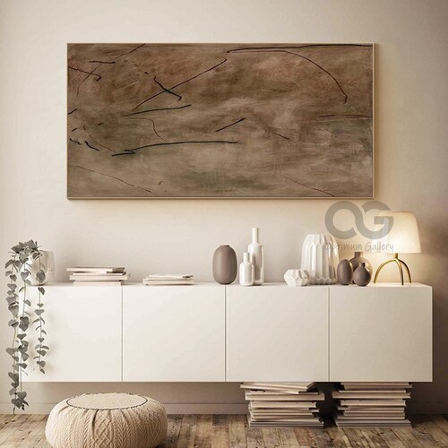 Large Minimalist Brown Painting Modern Abstract Minimalist - Etsy