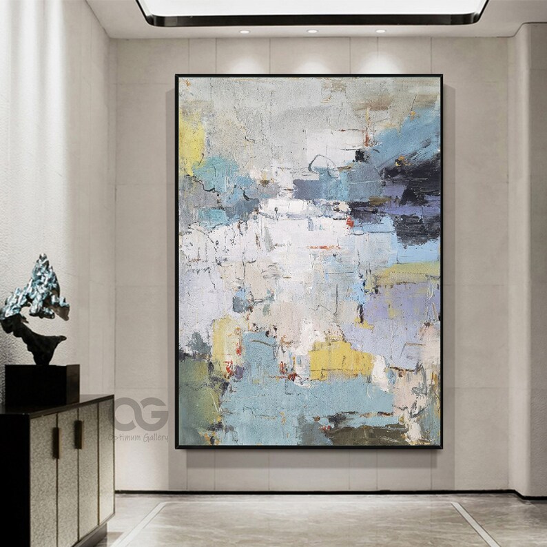 Framed Abstract Acrylic Painting Textured Abstract Painting - Etsy