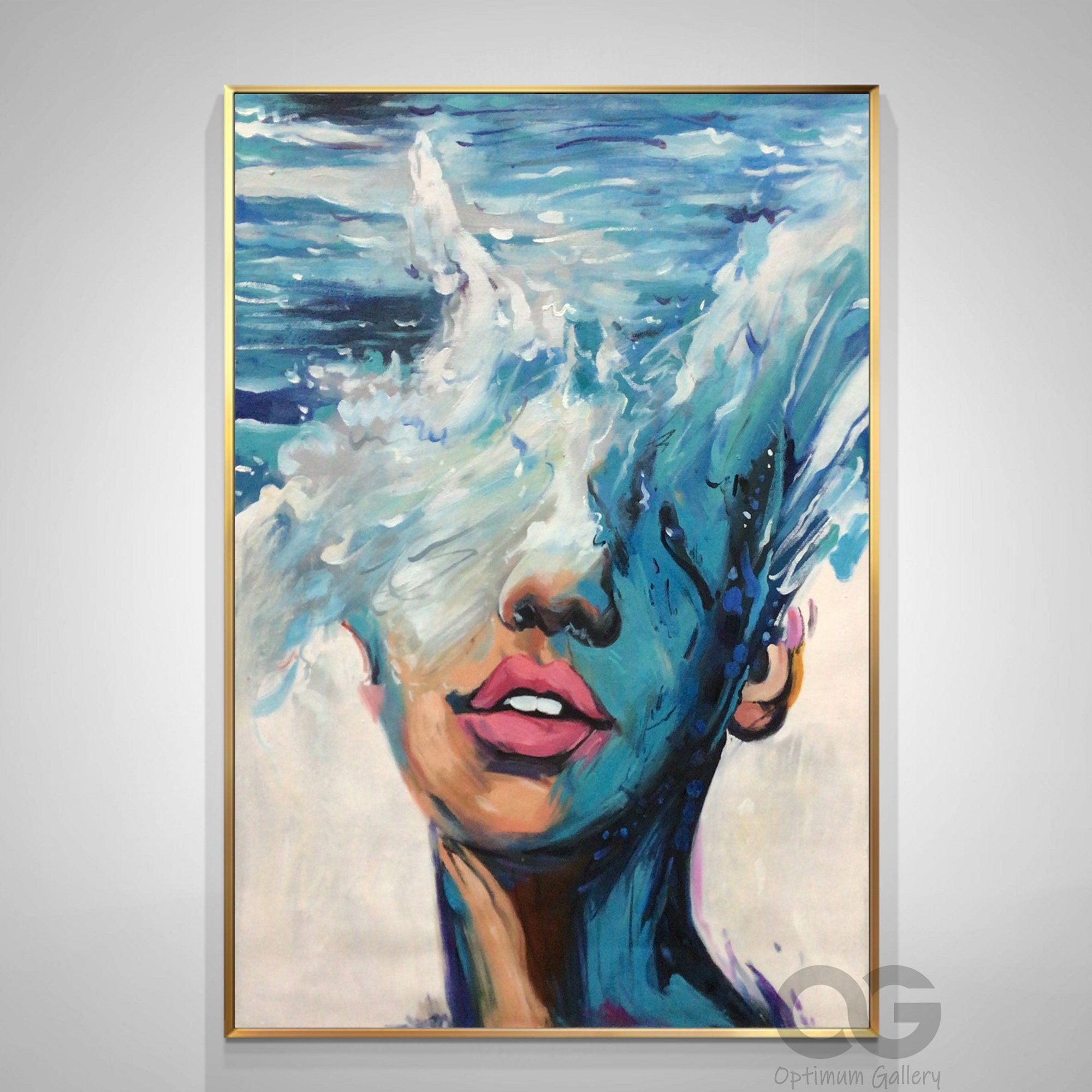 Watercolor Abstract Face