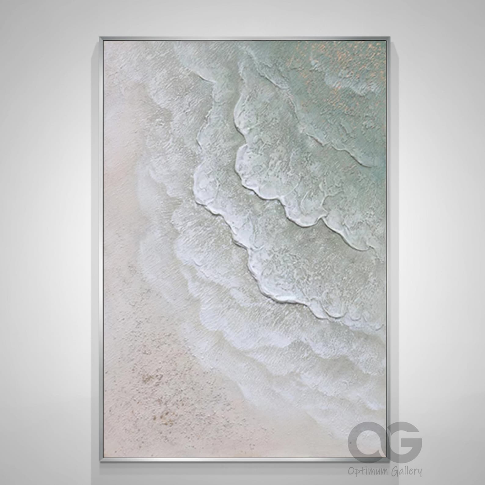 Oversized Texture Ocean Wave Wall Art Decor Large Framed White - Etsy