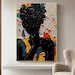 Large Black Faceless Portrait Painting Abstract Lady Painting Woman ...