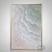 Oversized Texture Ocean Wave Wall Art Decor Large Framed White Wave Oil ...