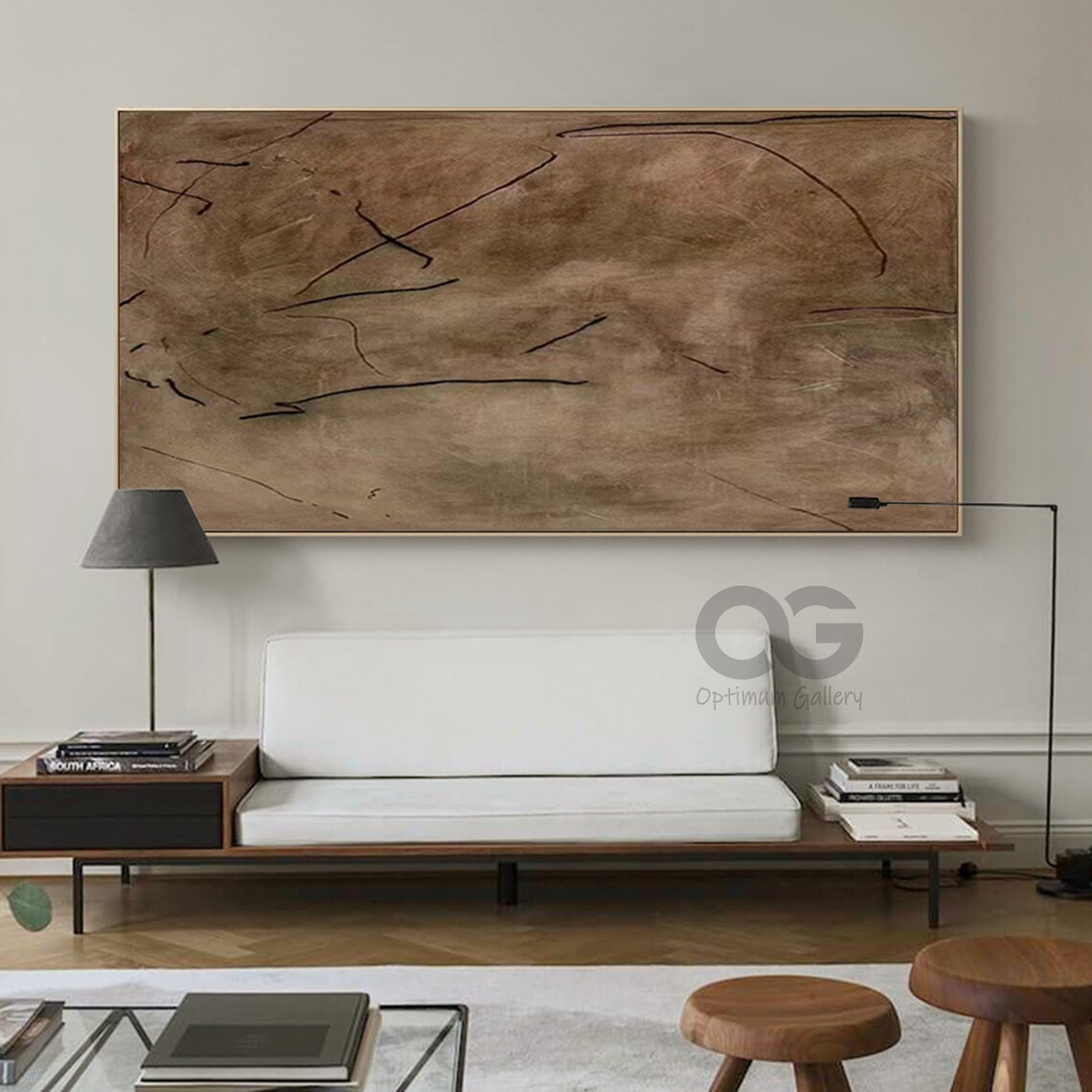Large Minimalist Brown Wall Art Original Brown Painting - Etsy