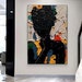 Large Black Faceless Portrait Painting Abstract Lady Painting Woman ...