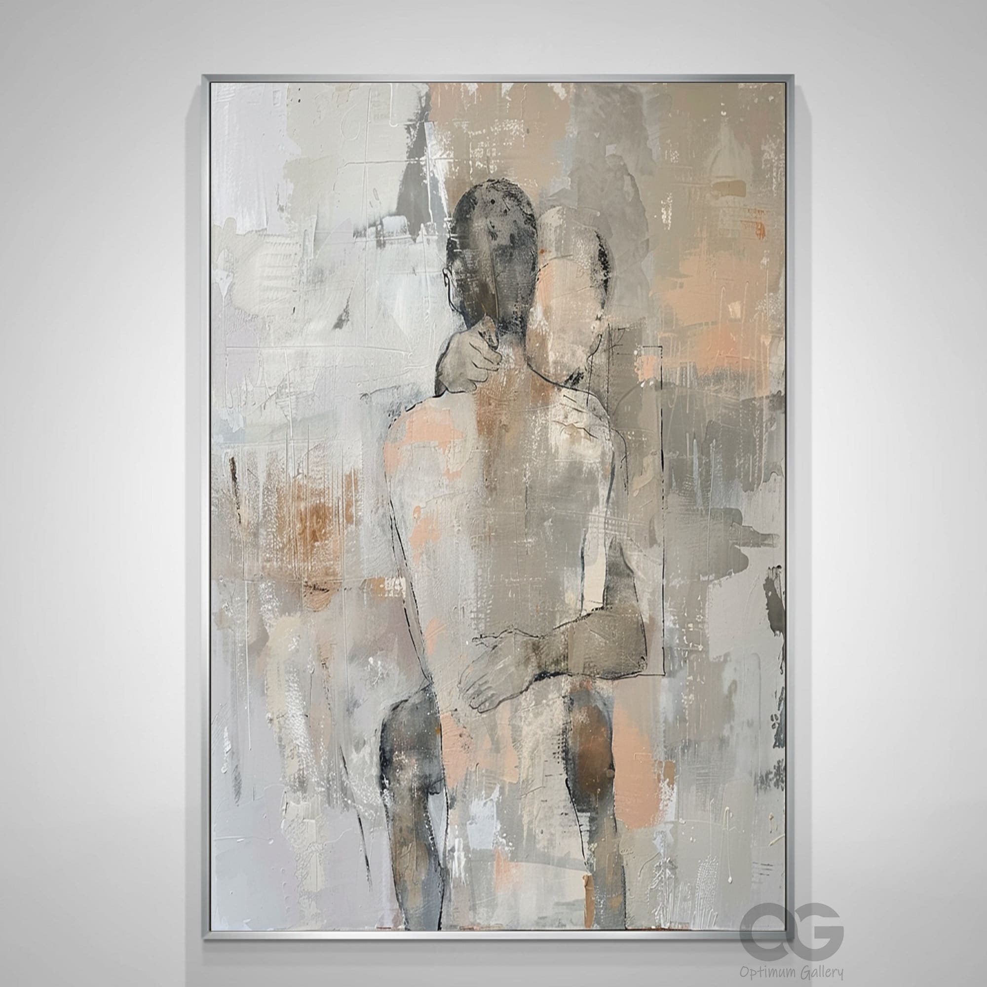Original Woman Face Canvas Art Faceless Portrait Painting Abstract Lady ...