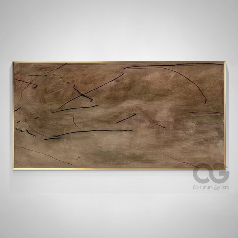 Large Minimalist Brown Wall Art Original Brown Painting - Etsy