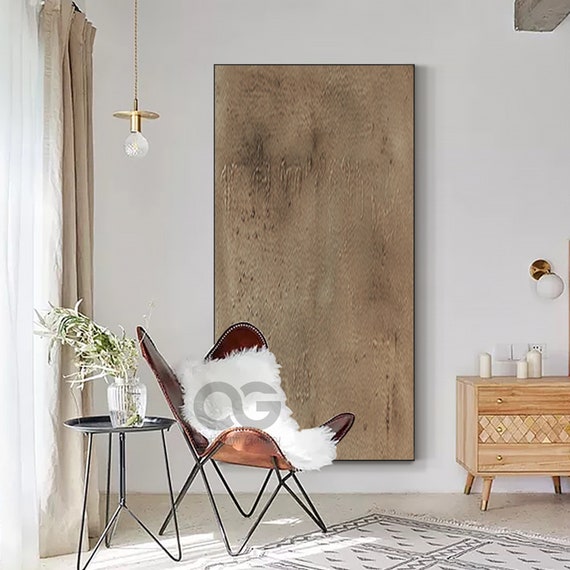 Large Abstract Brown Minimalist Wall Art Original Brown - Etsy