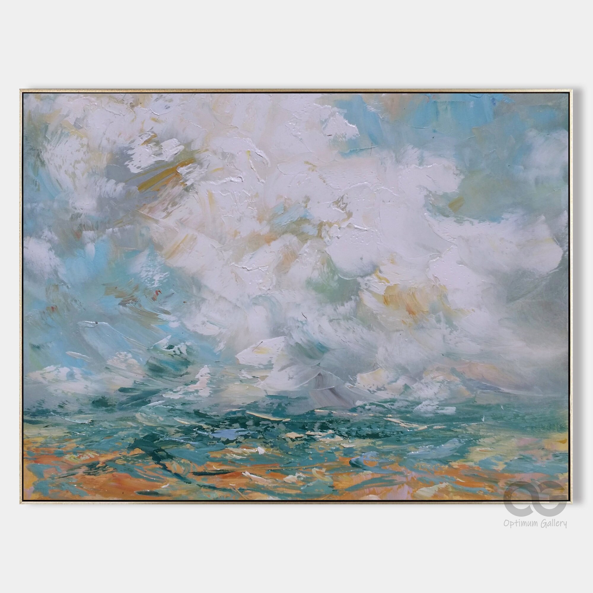 Abstract Beach Themed Paintings Acrylic Abstract Ocean - Etsy