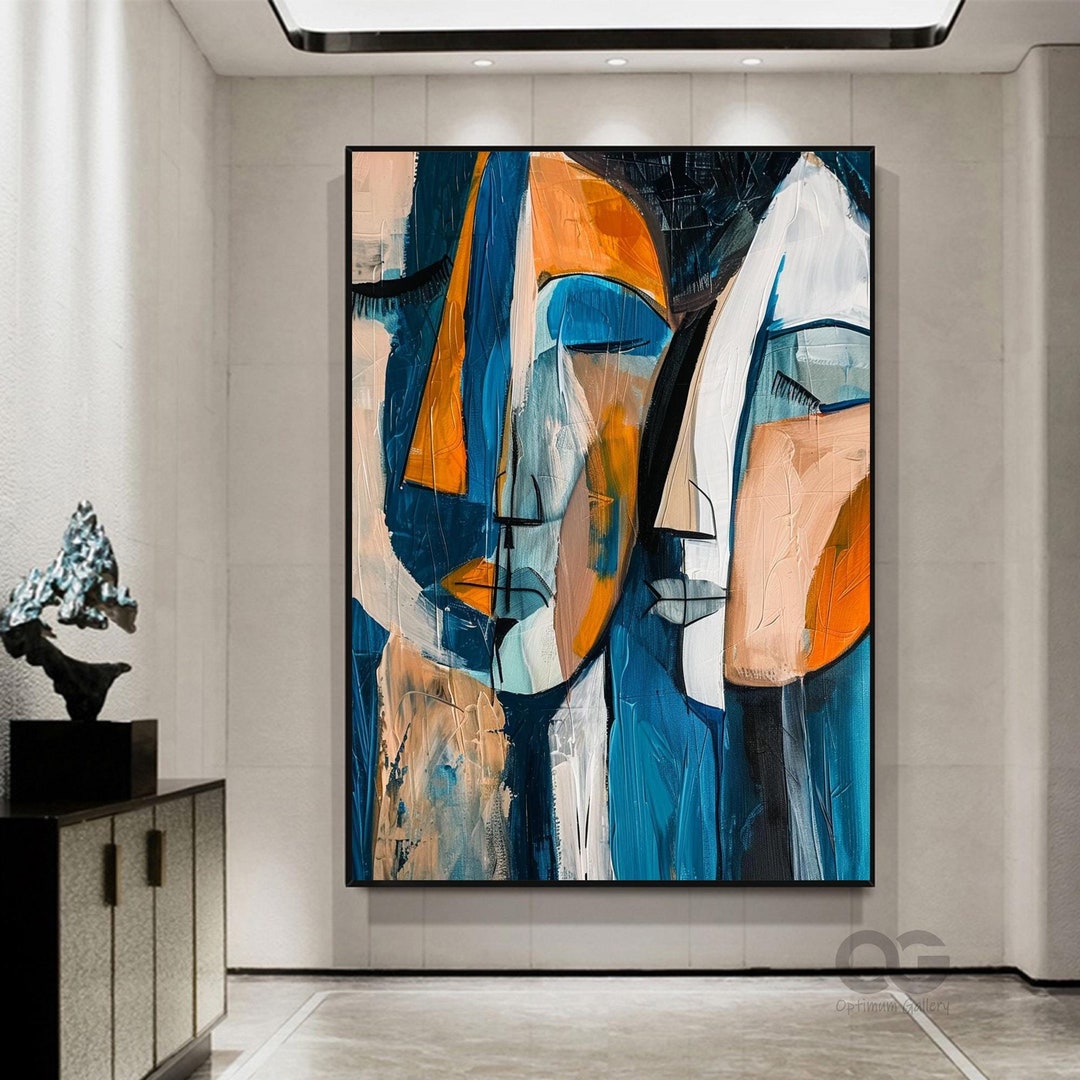 Woman Face Artwork Faceless Portrait Painting Original Woman Face ...