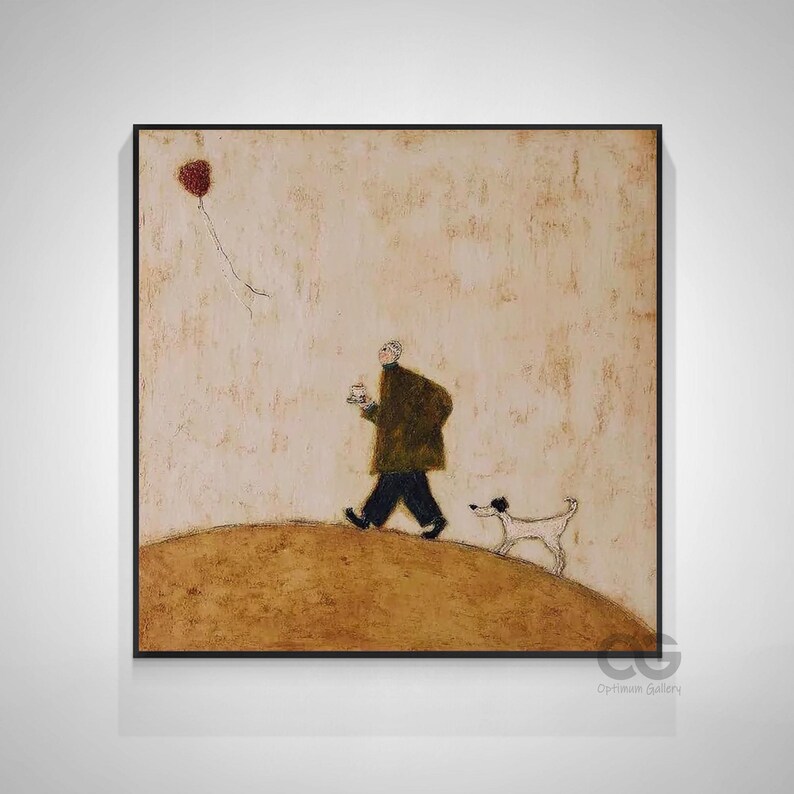 Large Beige Neutral Abstract Canvas Art Abstract Papa & Puppy Oil ...