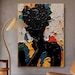 Large Black Faceless Portrait Painting Abstract Lady Painting Woman ...