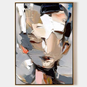 Large Abstract Lady Painting Faceless Portrait Painting Woman Face ...