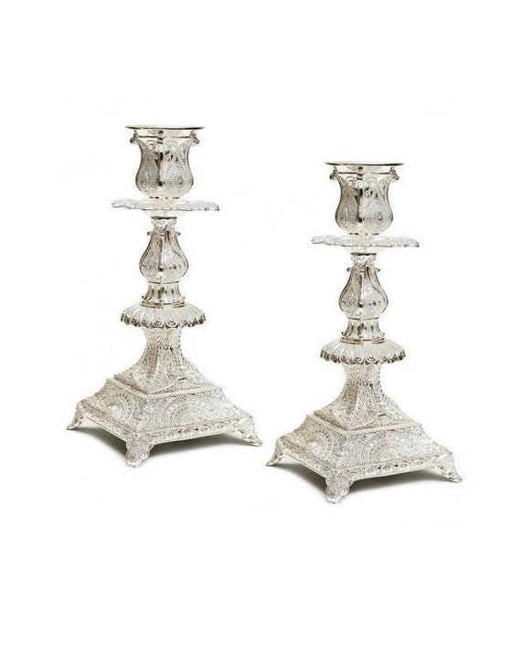 Sabbath Candlesticks stunning Decorative Silver Plated 100% - Etsy