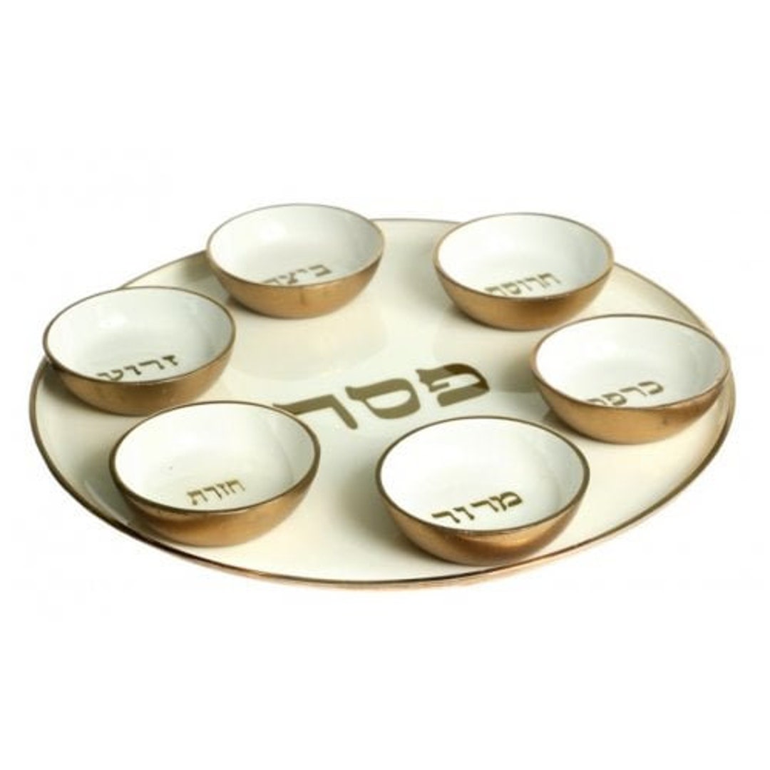 Seder Plate With Six Dishes ,passover Gift 100% Kosher Made in Israel ...