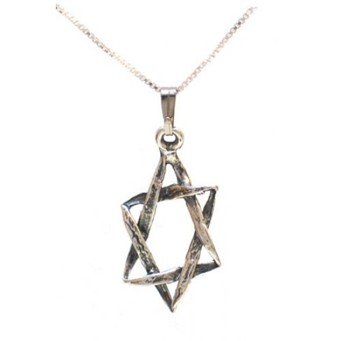 Star of David Necklace Sterling Silver Magen David Magen - Etsy