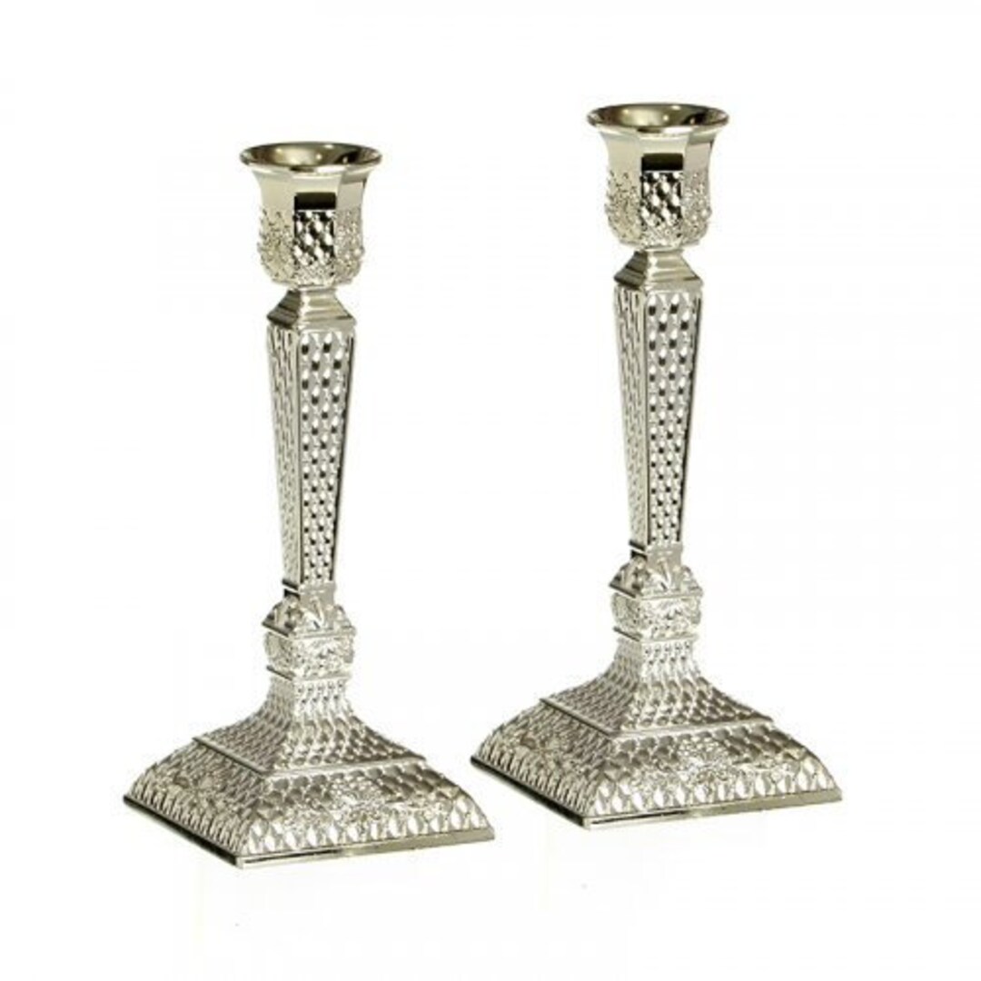 Sabbath Candlesticks ,jewish Classic Filigree Silver Plated ...