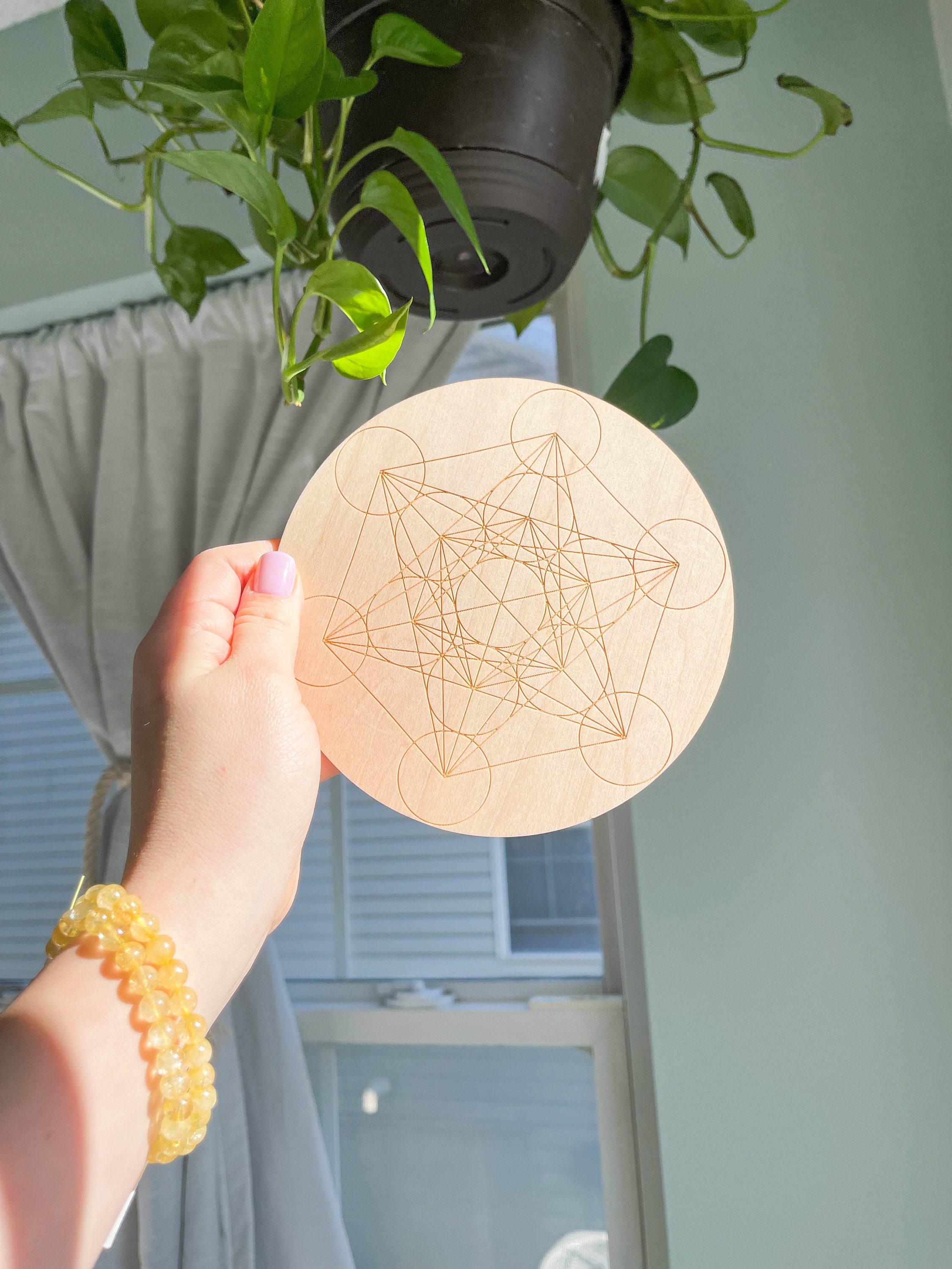 Metatron Wood Grid Metatron Symbol Wood Grid Crystal Grid - Etsy