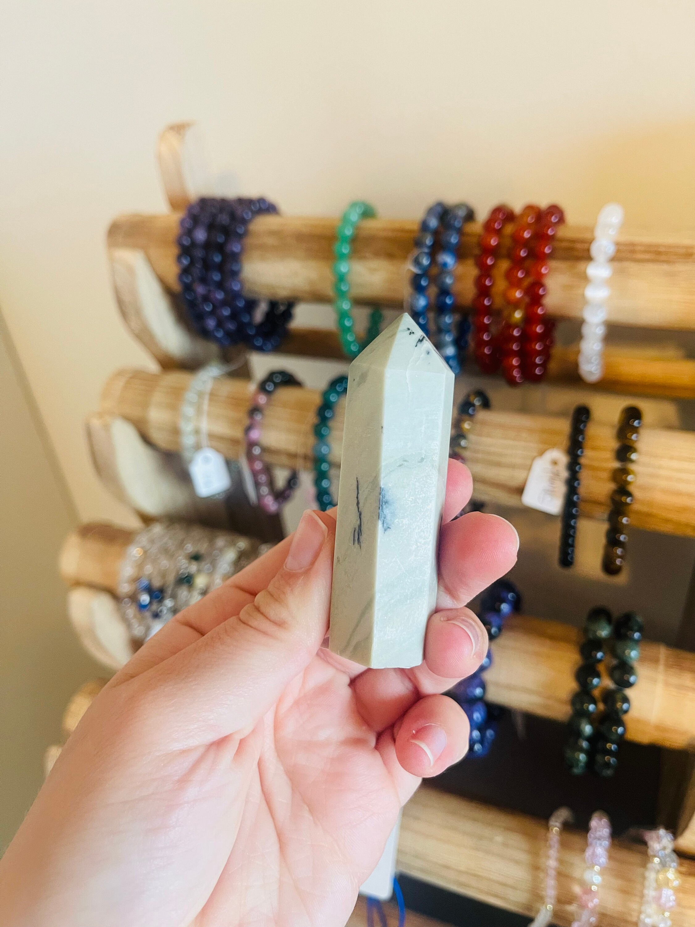 Dendritic Jade Tower, Dendritic Jade, Gemstone Tower, Green Jade Tower ...
