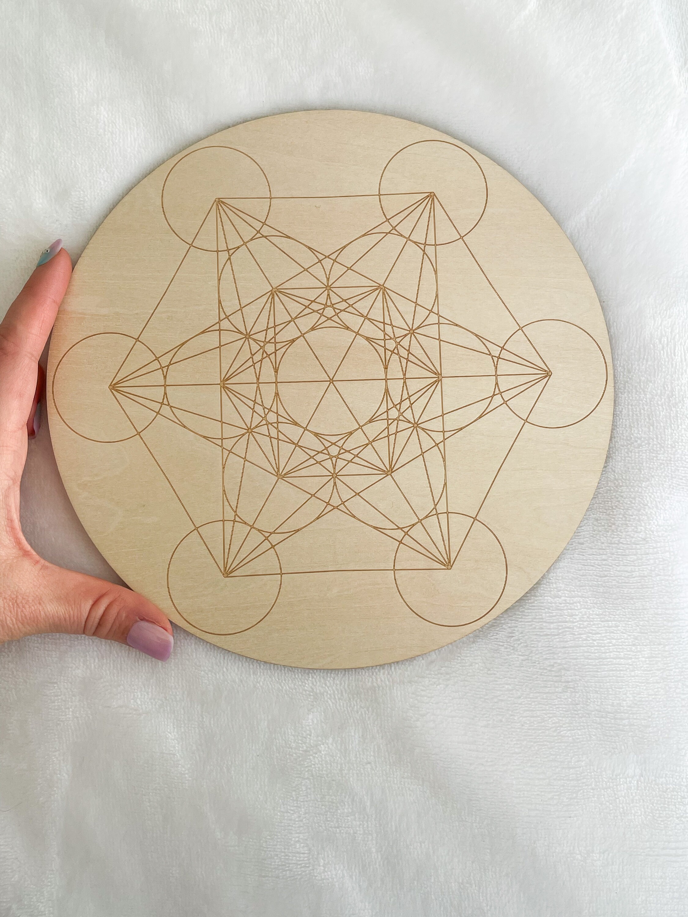 Metatron Wood Grid Metatron Symbol Wood Grid Crystal Grid - Etsy