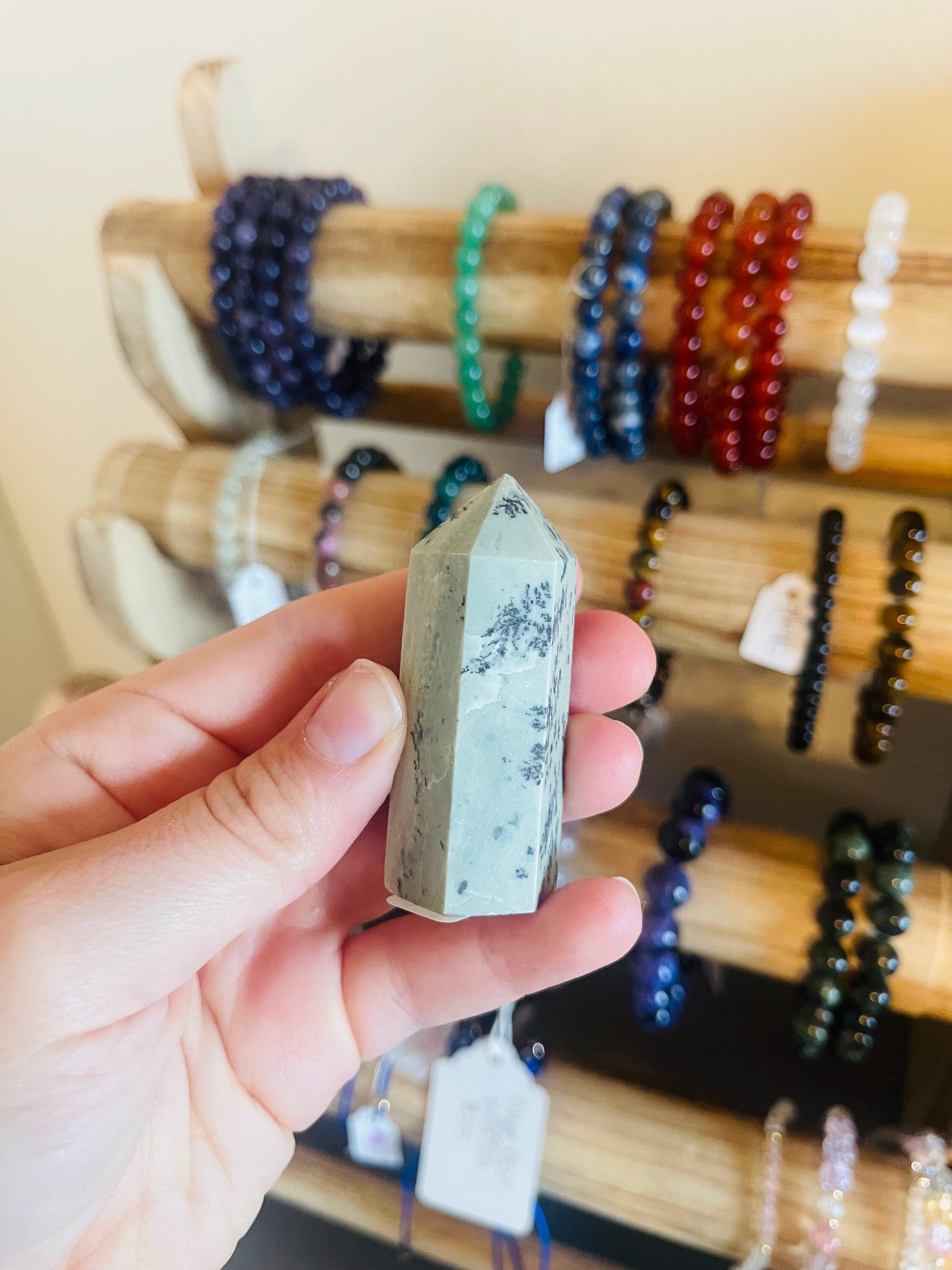 Dendritic Jade Tower, Dendritic Jade, Gemstone Tower, Green Jade Tower, Abundance Stone, Healing ...