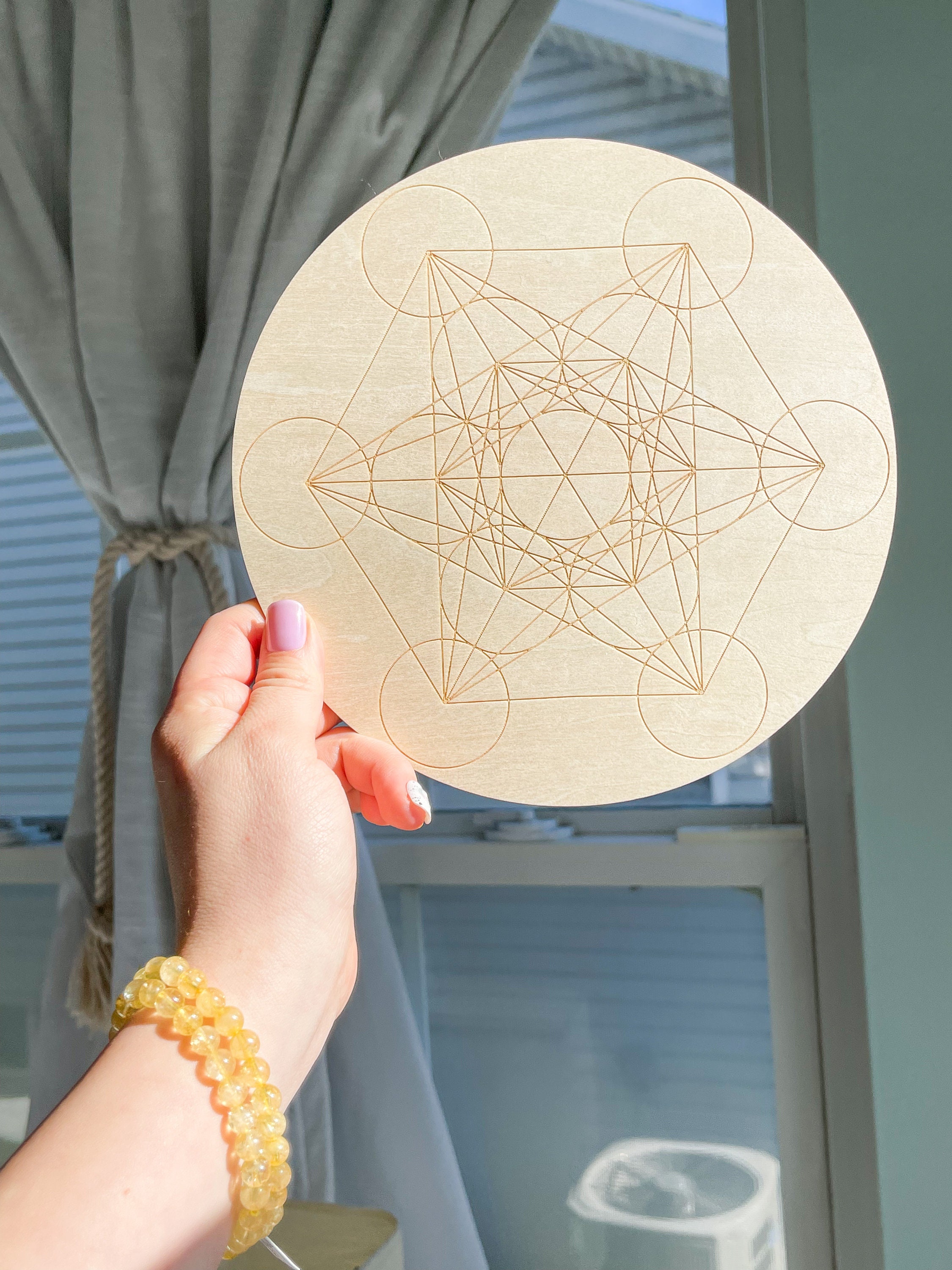 Metatron Wood Grid Metatron Symbol Wood Grid Crystal Grid - Etsy