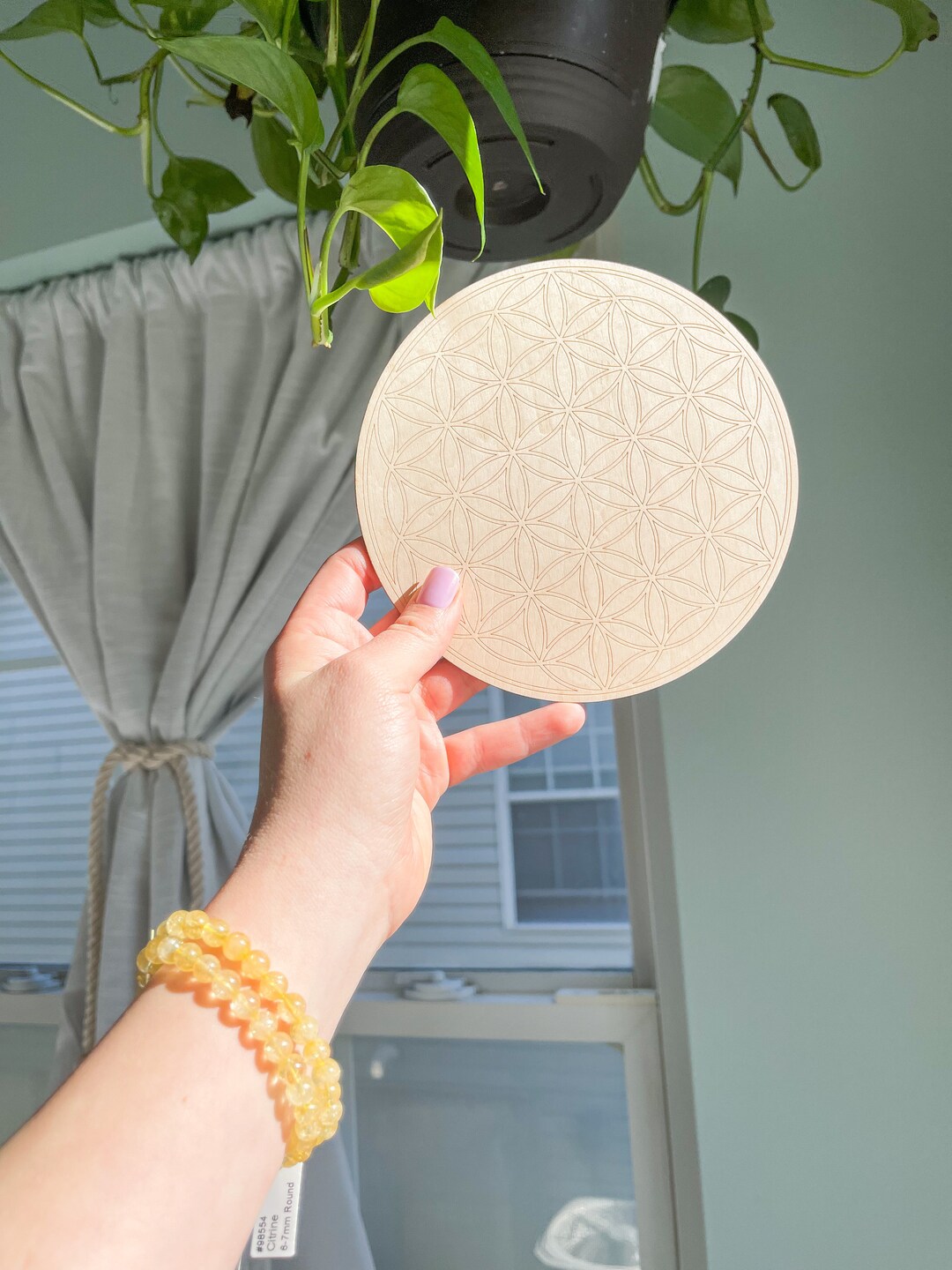 Small Flower of Life Wood Grid, 6” Wood Grid, Crystal Grid, Grid ...