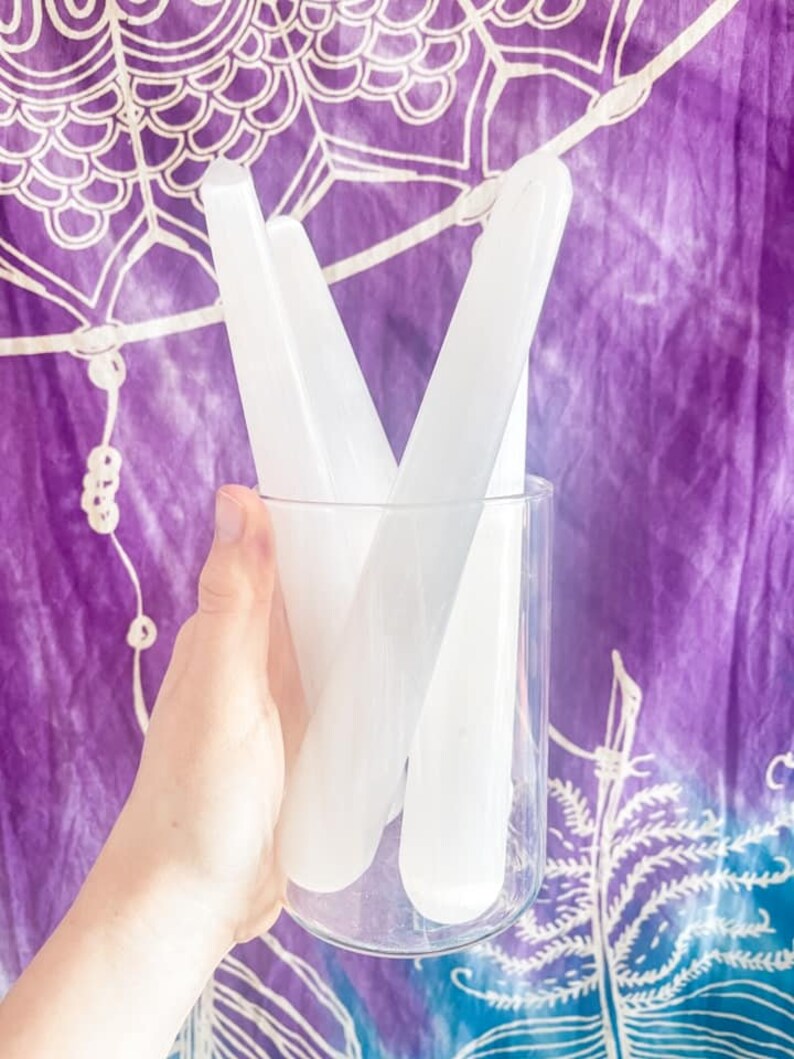 Satin Spar Wands Selenite Charging Wands Charging Sticks - Etsy