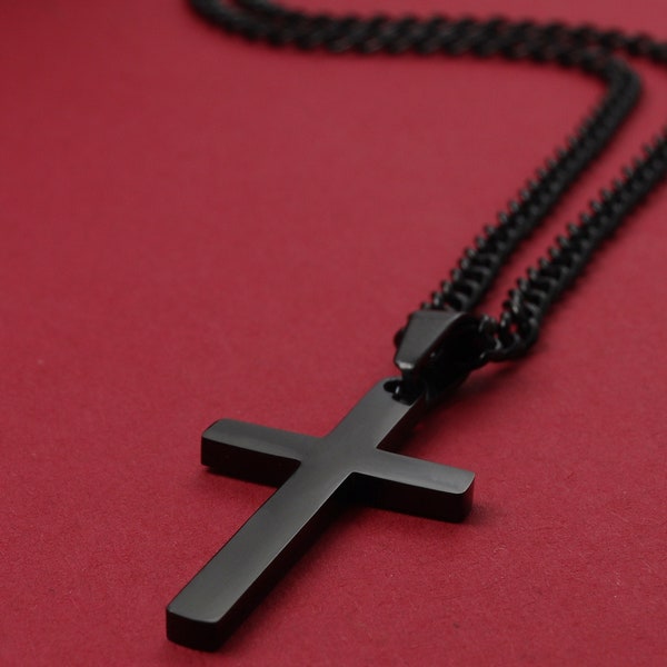 Mens Cross Necklace Etsy