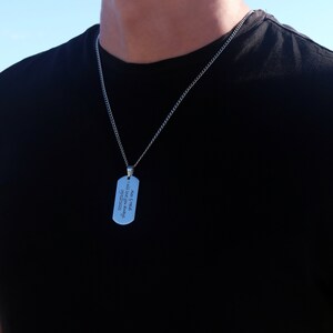 Engraved Necklace for Men Personalized Engraved Necklace - Etsy