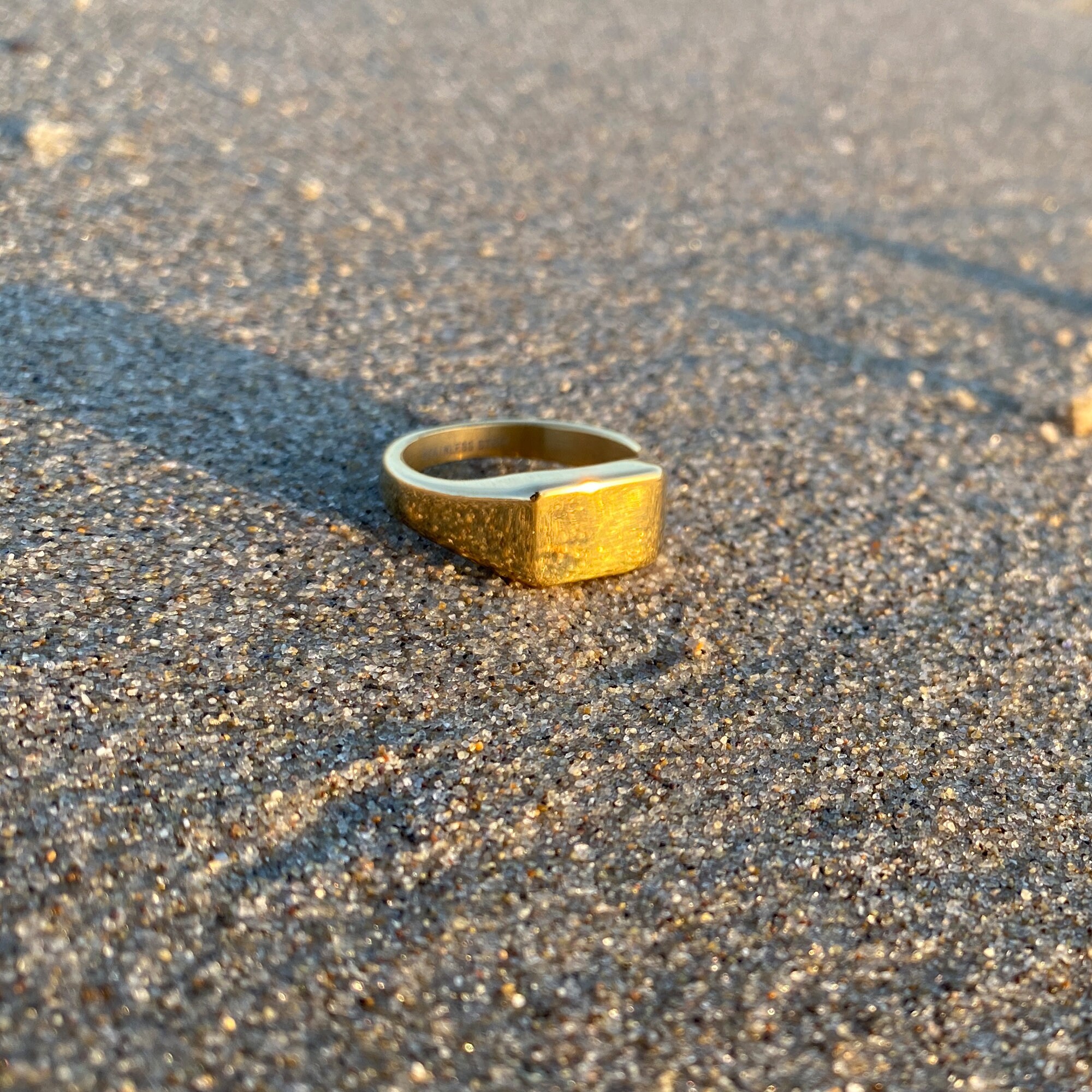 Square Signet Ring Gold Signet Ring Silver Signet Ring | Etsy