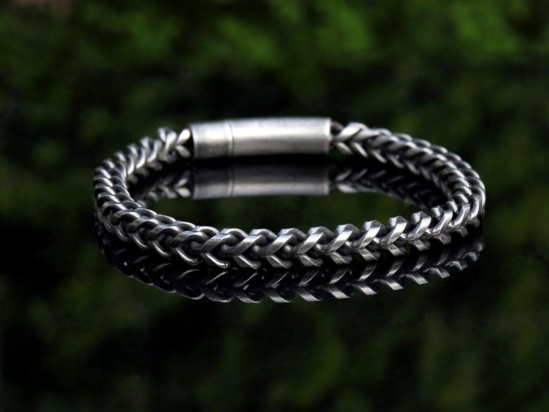 Mens Bracelet, Chain Bracelet, Retro Magnetic Clasp Stainless Steel ...