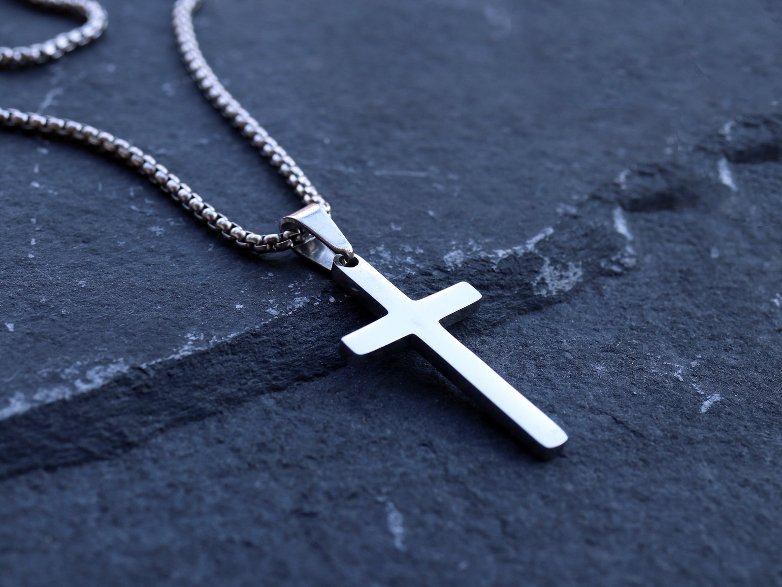 Personalized Cross Necklace Engraved Necklace Men's - Etsy