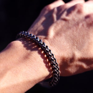 Mens Bracelet Chain Bracelet Retro Magnetic Clasp Stainless - Etsy