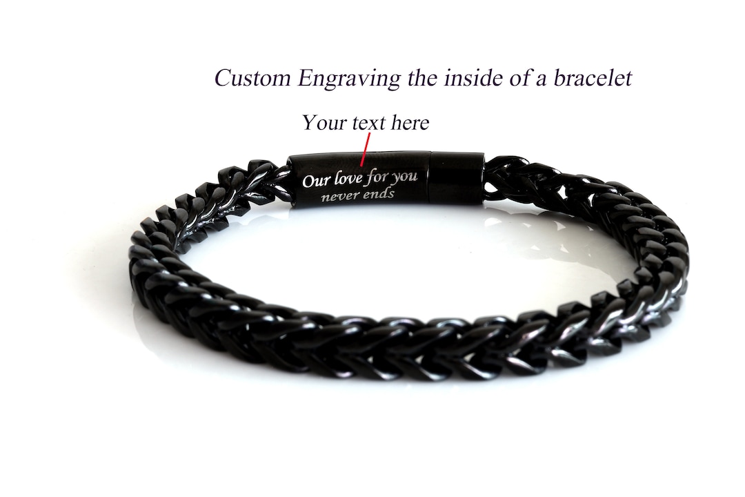 Personalized Gift for Him, Personalized Mens Bracelet, Custom Bracelet ...