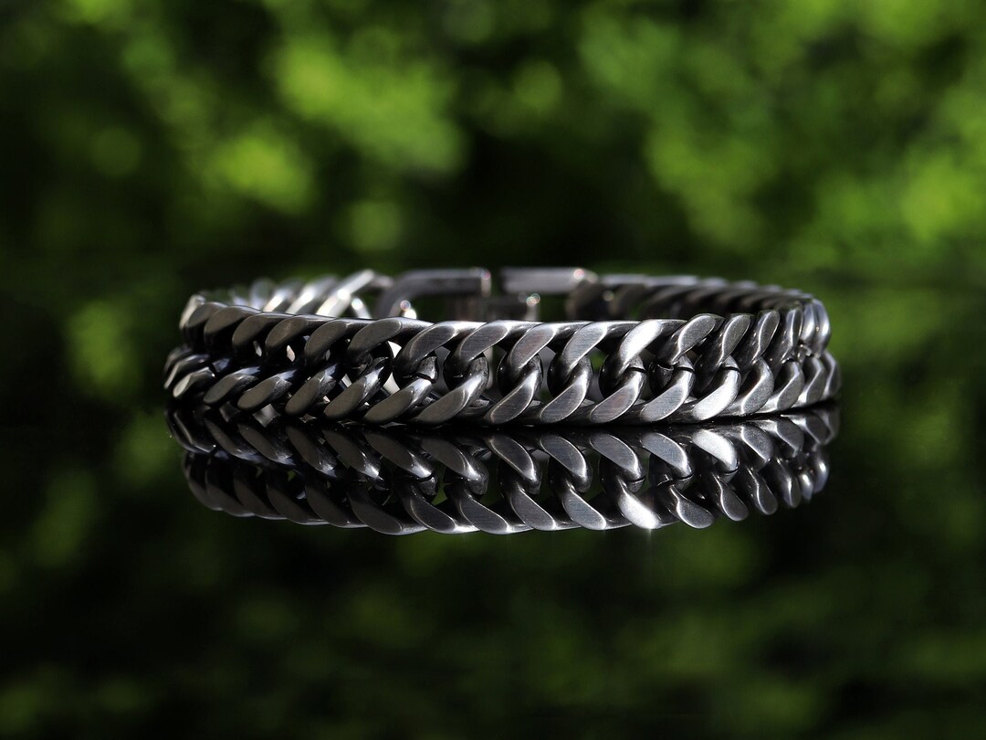 Men's Bracelet, Mens Silver Bracelet, Men Chain Bracelet, Antique Chain ...